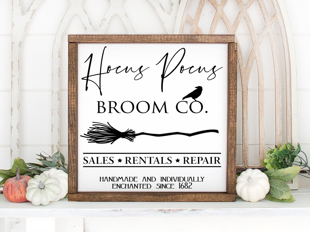 Hocus Pocus Broom Co Halloween Farmhouse Style Sign. Farmhouse Fall ...