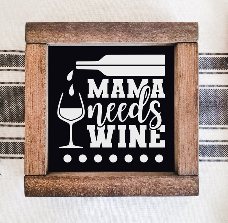 Wine Kitchen Mini 6"x6" Signs for Tiered Trays. Tiered Tray Decor ...
