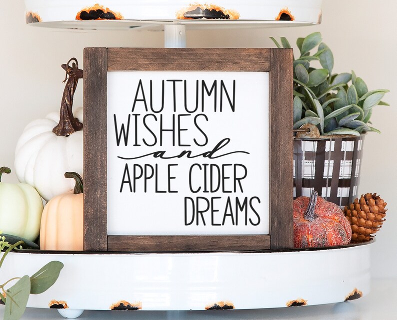 Fall Autumn Mini Signs 6x6 Farmhouse Style Signs - Etsy