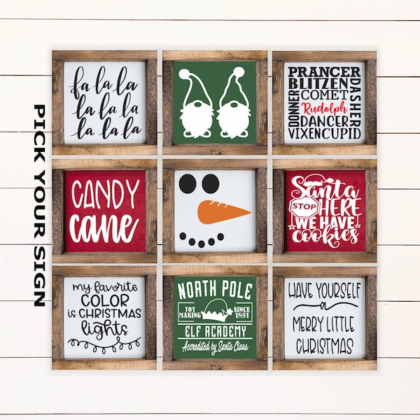 Mini Christmas Signs - Etsy