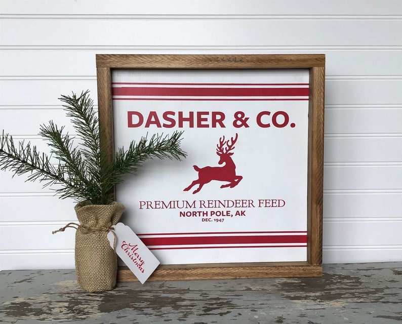 Dasher & Co Reindeer Food Farmhouse Sign - Etsy