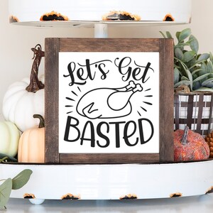 Thanksgiving Mini Signs 6"x6" Farmhouse Style Sign for Tiered Tray ...