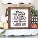 Fun Halloween Fall Bathroom Mini 6"x6" Sign, Farmhouse Bathroom ...