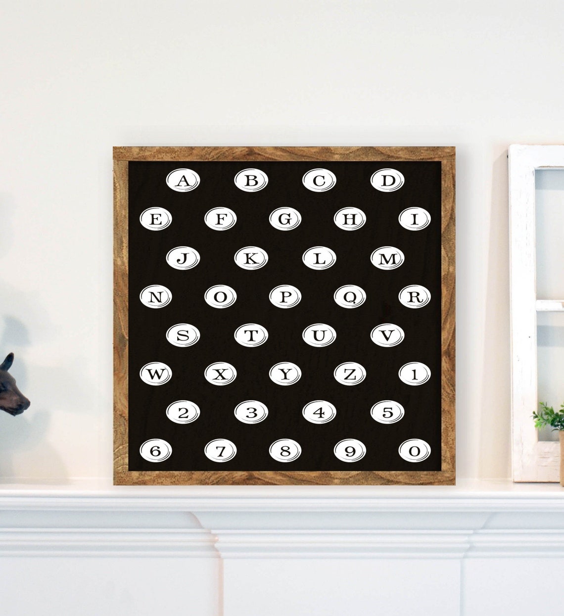 Farmhouse Style Typewriter Keys Alphabet Sign 19.5x19.5. - Etsy