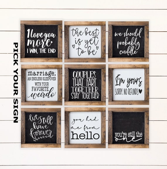 Marraige Couples 6x6 Signs for Tiered Trays - Etsy