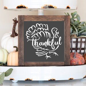 Thanksgiving Mini Signs 6"x6" Farmhouse Style Sign for Tiered Tray ...