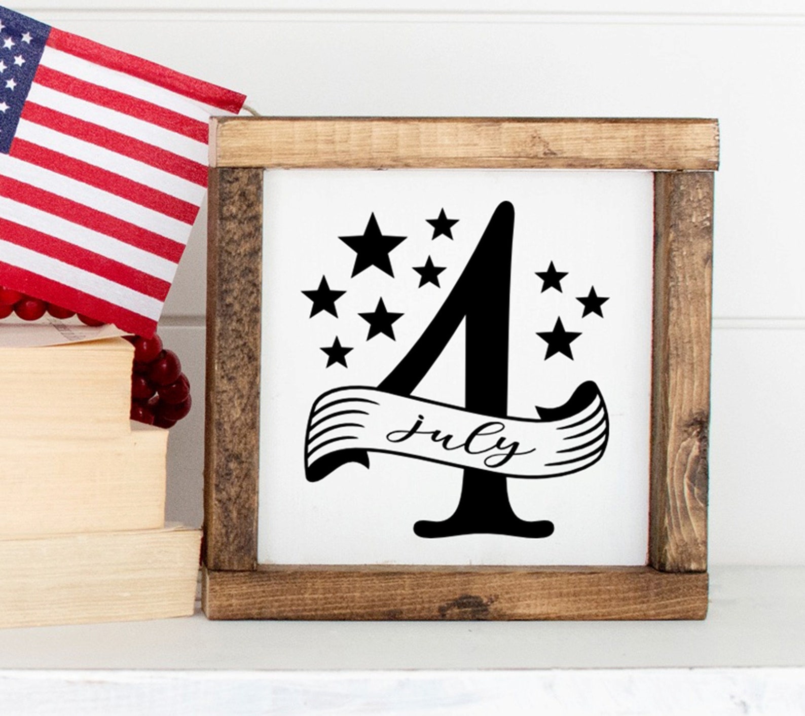 July 4th Patriotic Mini 6x6 Signs for Tier Trays Tier - Etsy