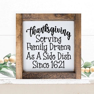 Thanksgiving Mini Signs 6"x6" Farmhouse Style Sign for Tiered Tray ...
