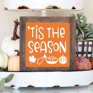 Thanksgiving Mini Signs 6"x6" Farmhouse Style Sign for Tiered Tray ...