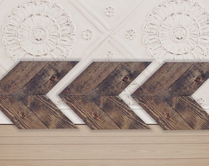 3 Large Wooden Chevrons 11"x15.5". Wood Arrows, Wooden Wall Decor ...
