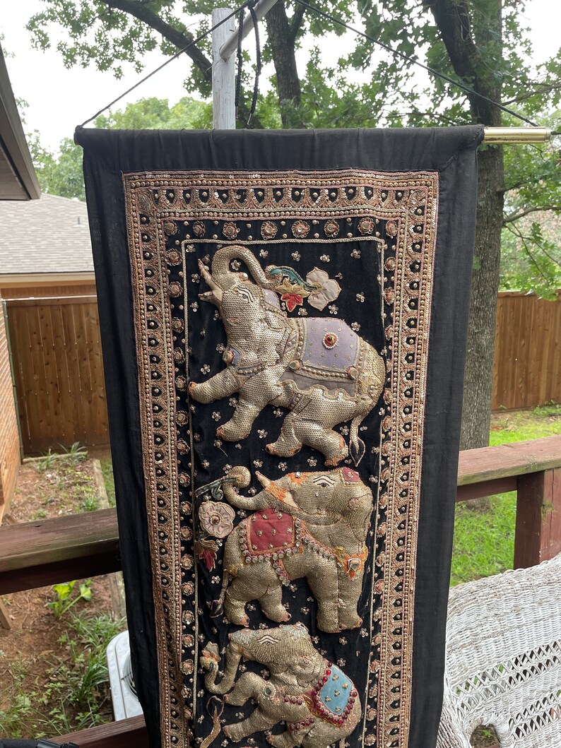 Elephant Beaded Tapestry - Etsy