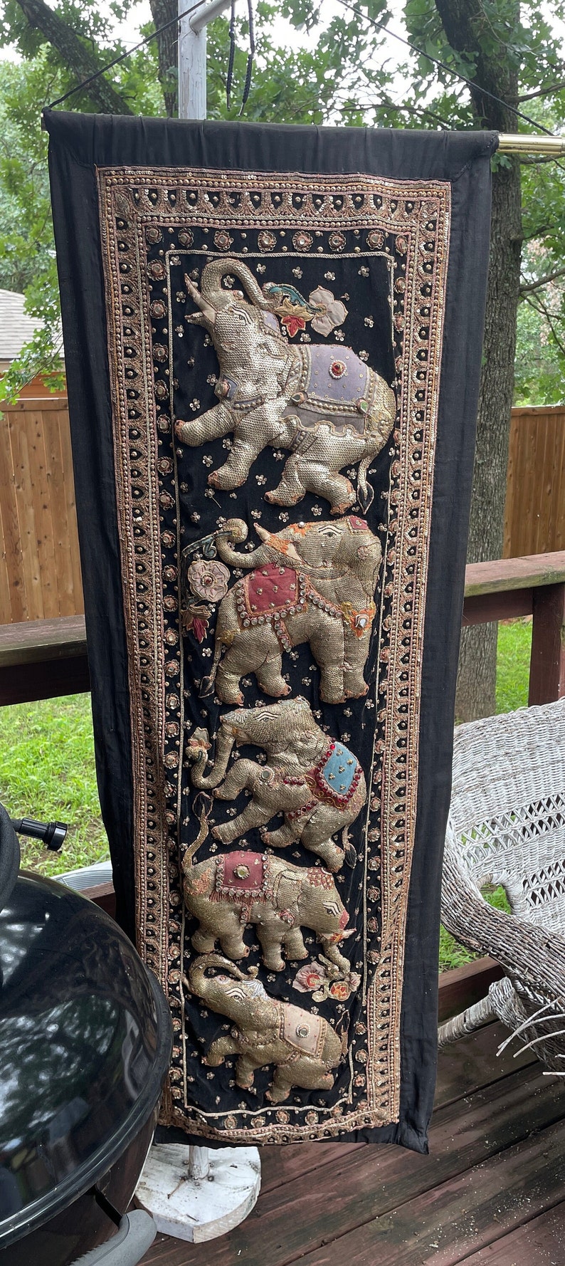 Elephant Beaded Tapestry - Etsy