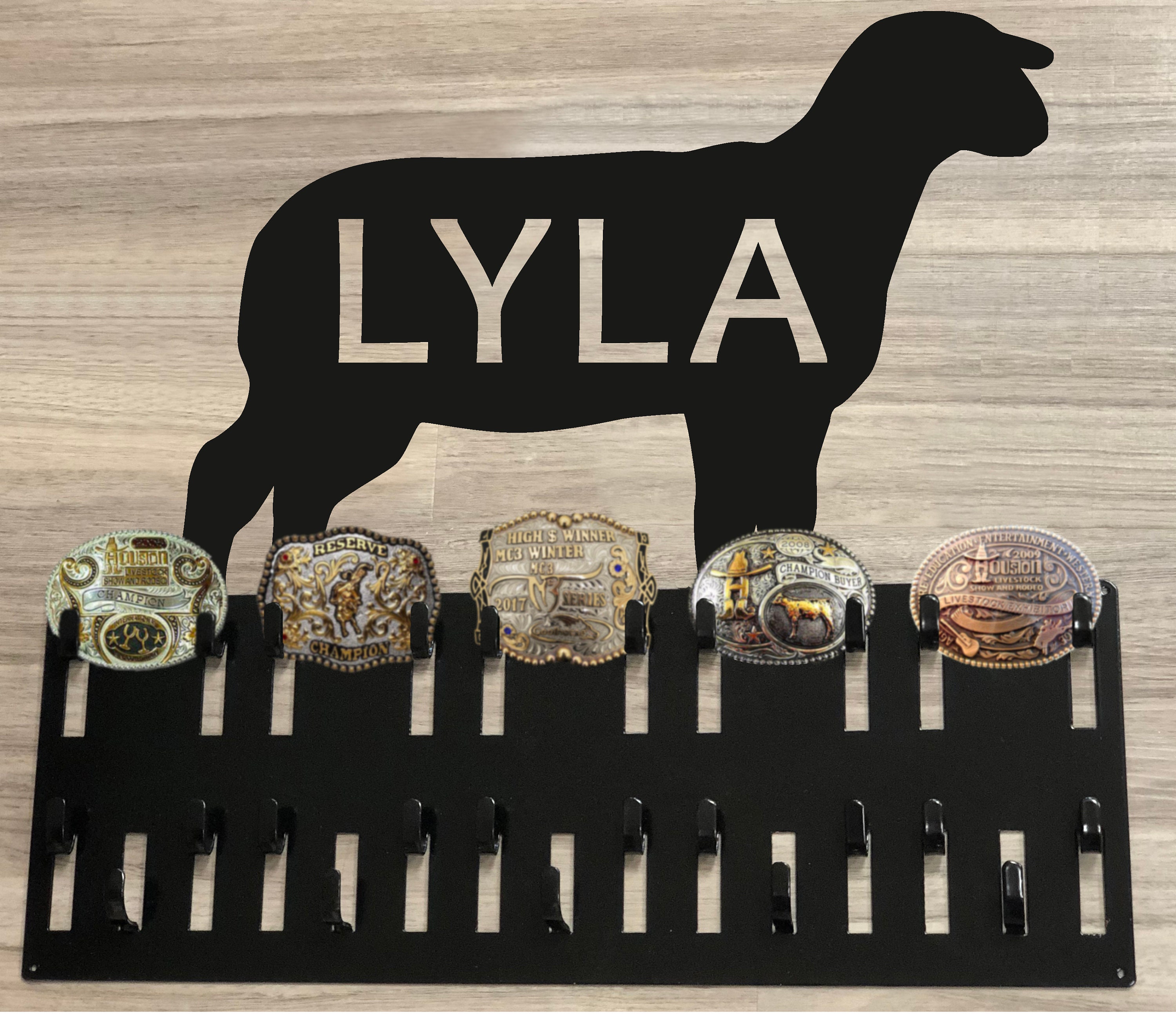 Belt Buckle and Ribbon Holder - Show Lamb - Etsy