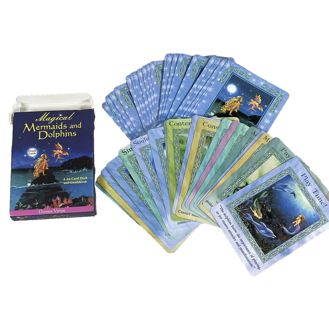 Magical Mermaids Dolphins Oracle 44 Cards Deck by Doreen Virtue 4x3 ...