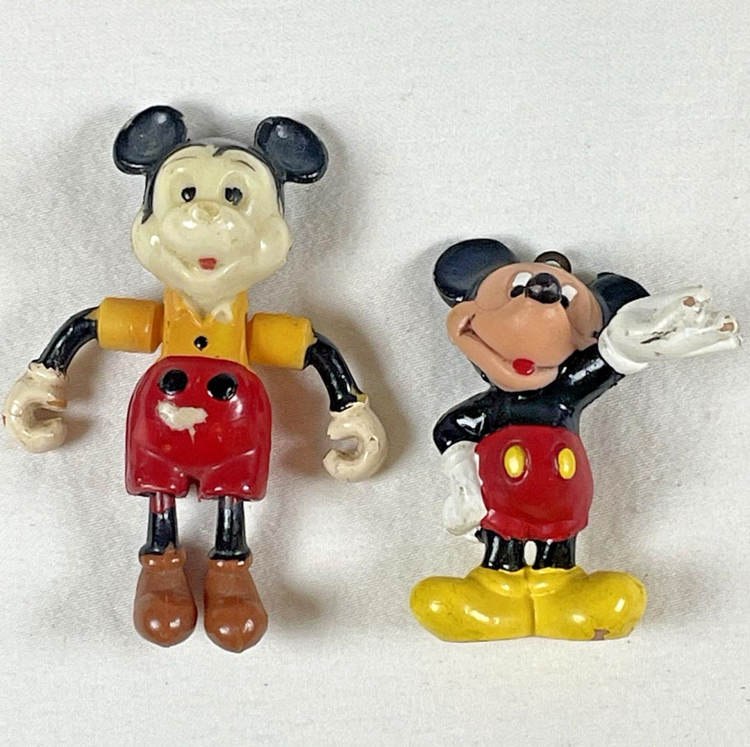 Mickey Mouse Vtg Figures 1977 Tricky Trapeze Fig 1986 PVC Applause ...