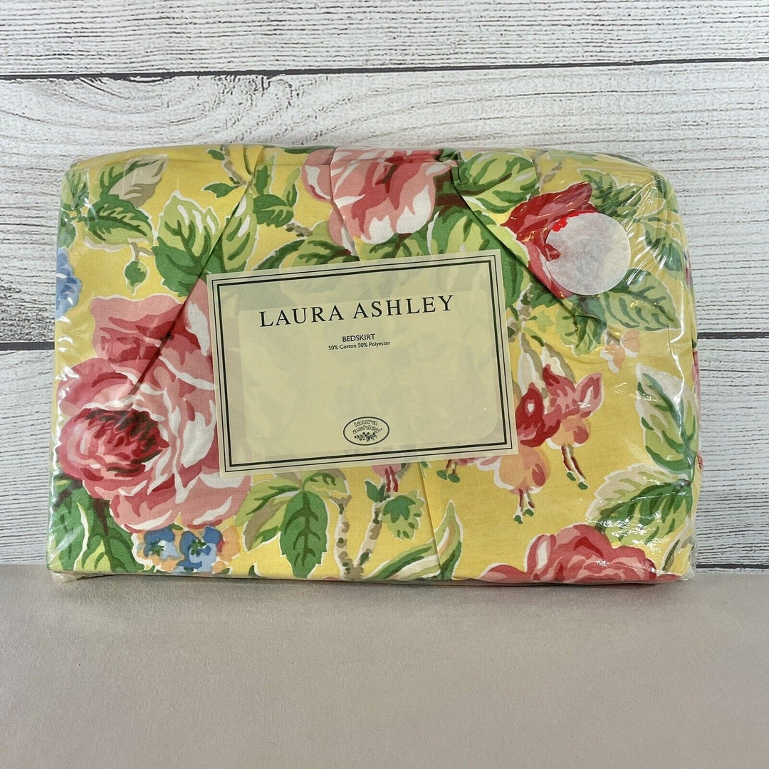 Laura Ashley Home Twin Wild Rose Floral Dust Ruffle Bed Skirt - Etsy