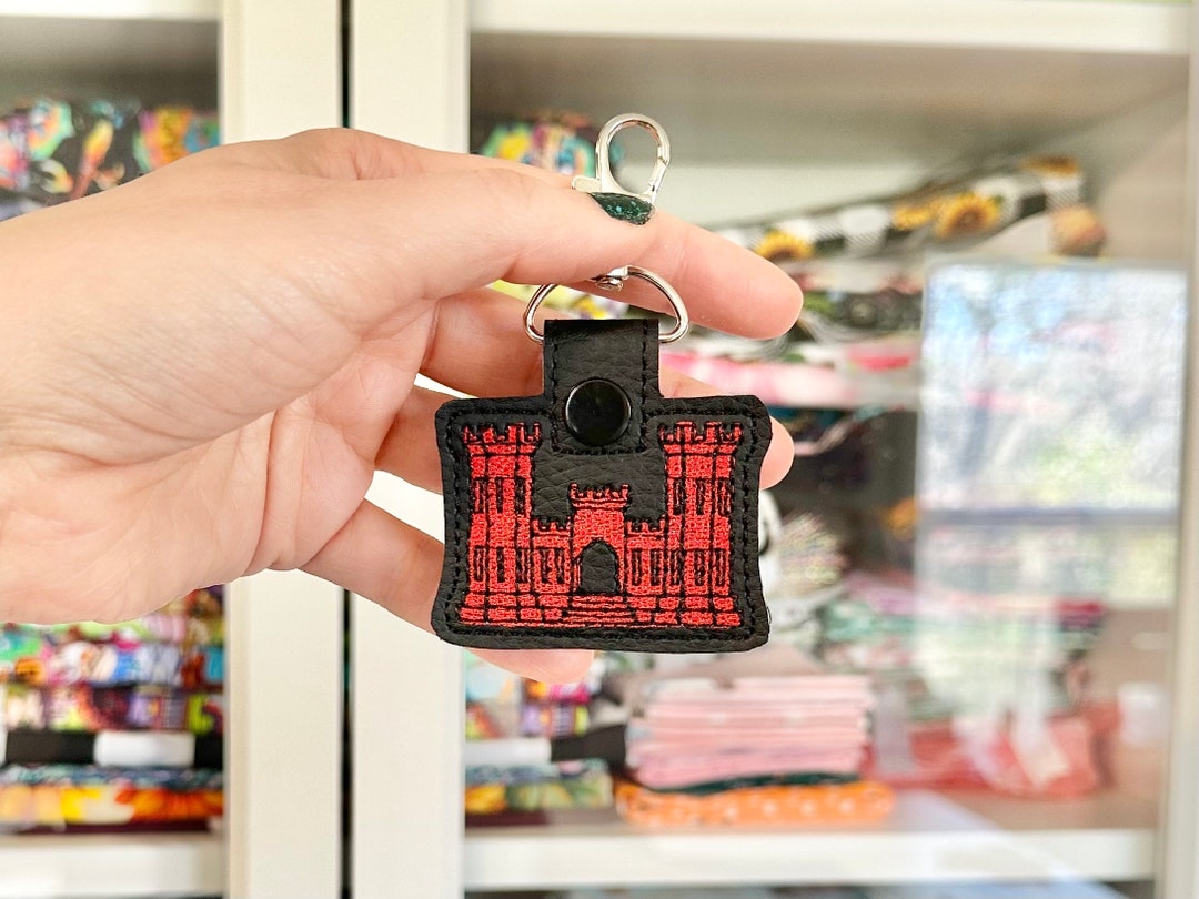 Engineer Keychain, Military Keychain, Embroidered Keychain, Faux ...