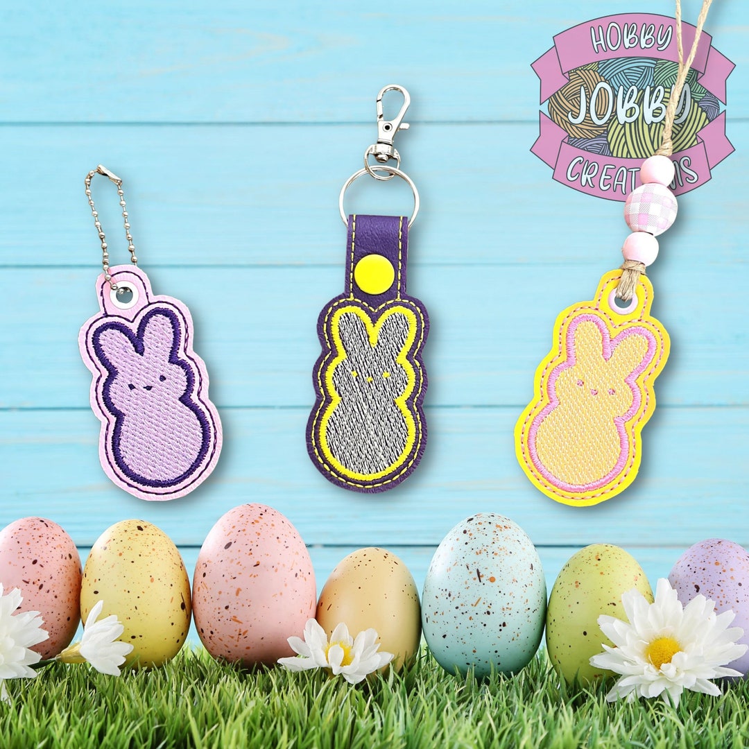 Easter Treat Snap Tab, Eyelet, in the Hoop Embroidery Design, ITH ...