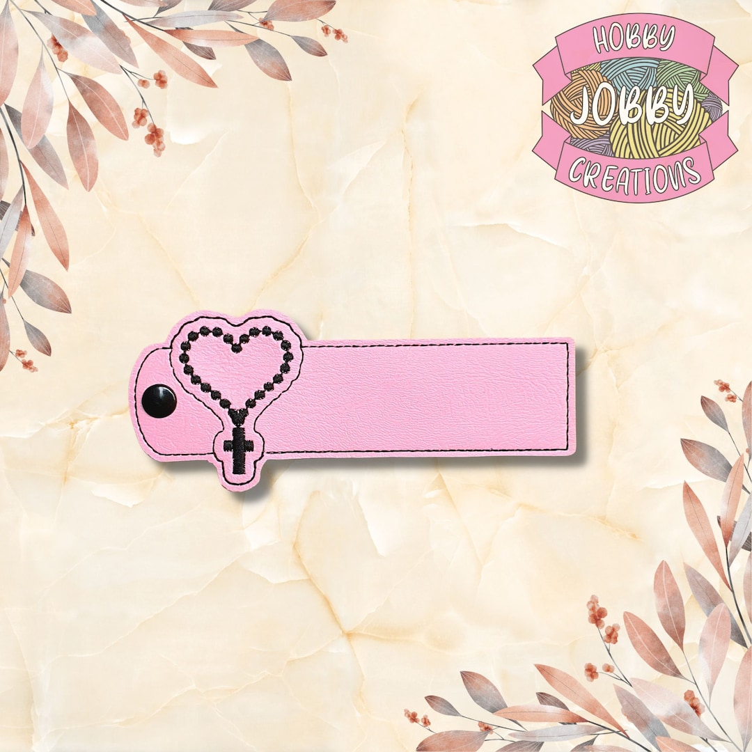 Rosary Book / Wallet / Bag Strap Horizontal Snap Tab in the Hoop ...
