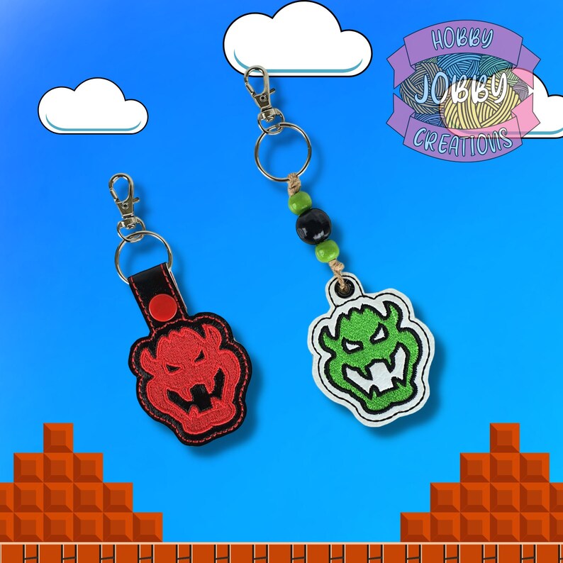 Evil Turtle Snap Tab / Eyelet in the Hoop Embroidery Pattern, Keychain ...