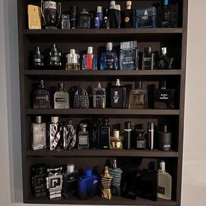 Perfume & Cologne Display Rack | Wall-mounted Organizer for Bottles ...