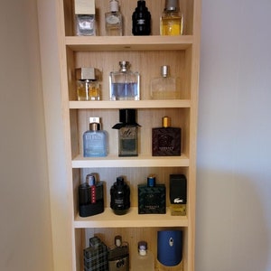 Perfume & Cologne Display Rack | Wall-mounted Organizer for Bottles ...