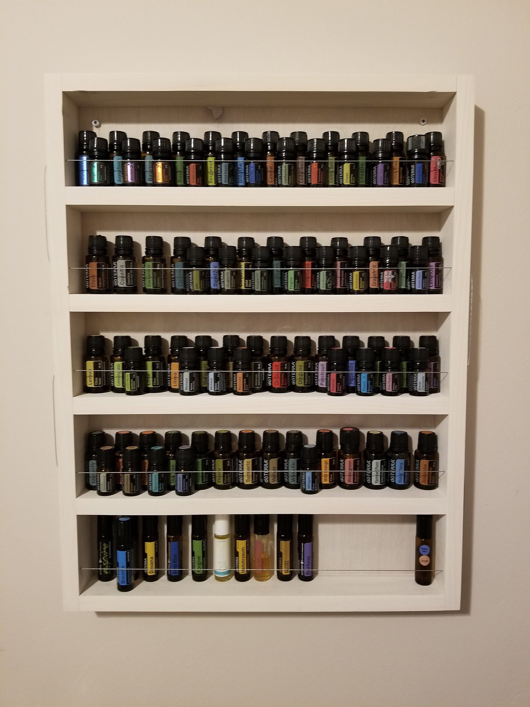 White Essential Oil Rack Etsy