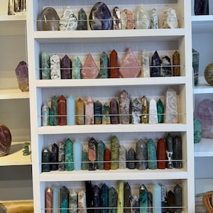 Crystal Tower Display Case | Rock & Mineral Wall Shelf | Handmade ...