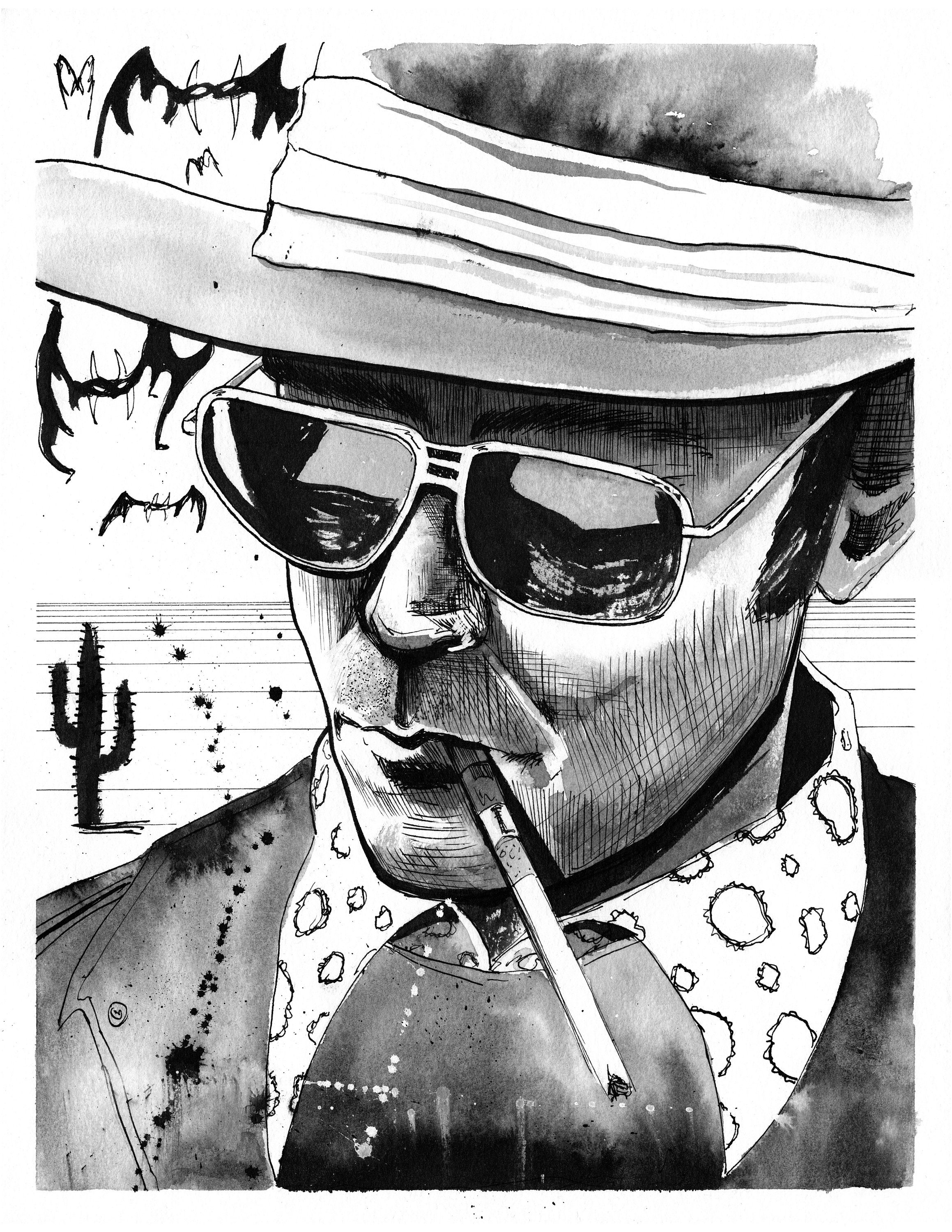 Hunter S. Thompson Drawing