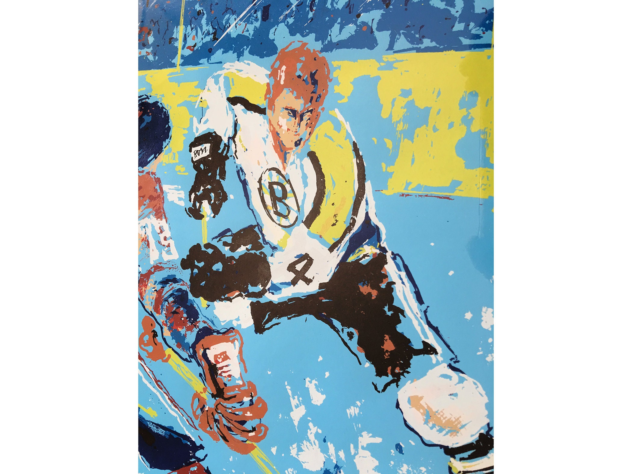 Bobby Orr Boston Bruins Serigraph 1970's Hockey Screen Print Ted Tanabe ...