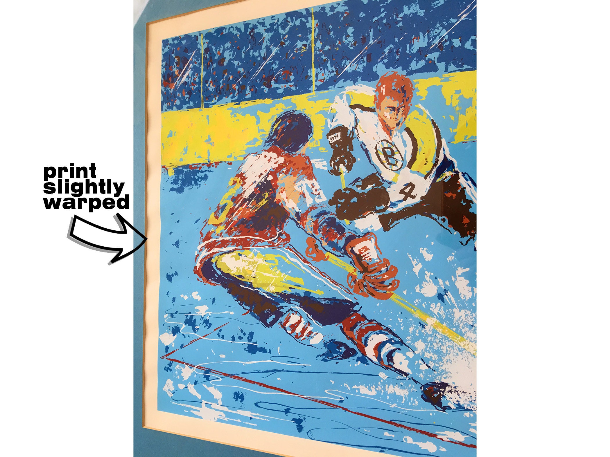 Bobby Orr Boston Bruins Serigraph 1970's Hockey Screen Print Ted Tanabe ...