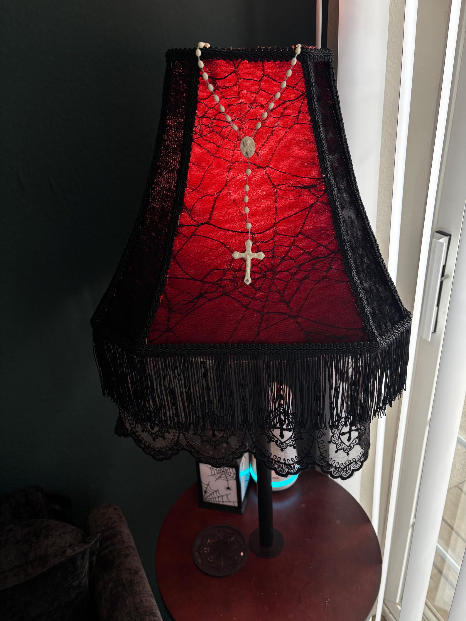 Custom Luxury Gothic Lampshade | Handmade Dark Elegance for Dramatic ...