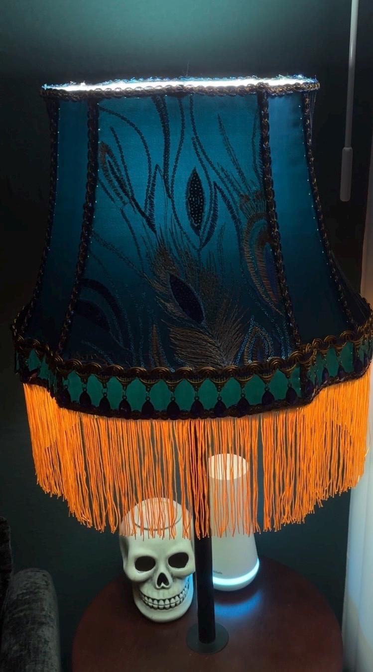 Custom Luxury Gothic Lampshade | Handmade Dark Elegance for Dramatic ...