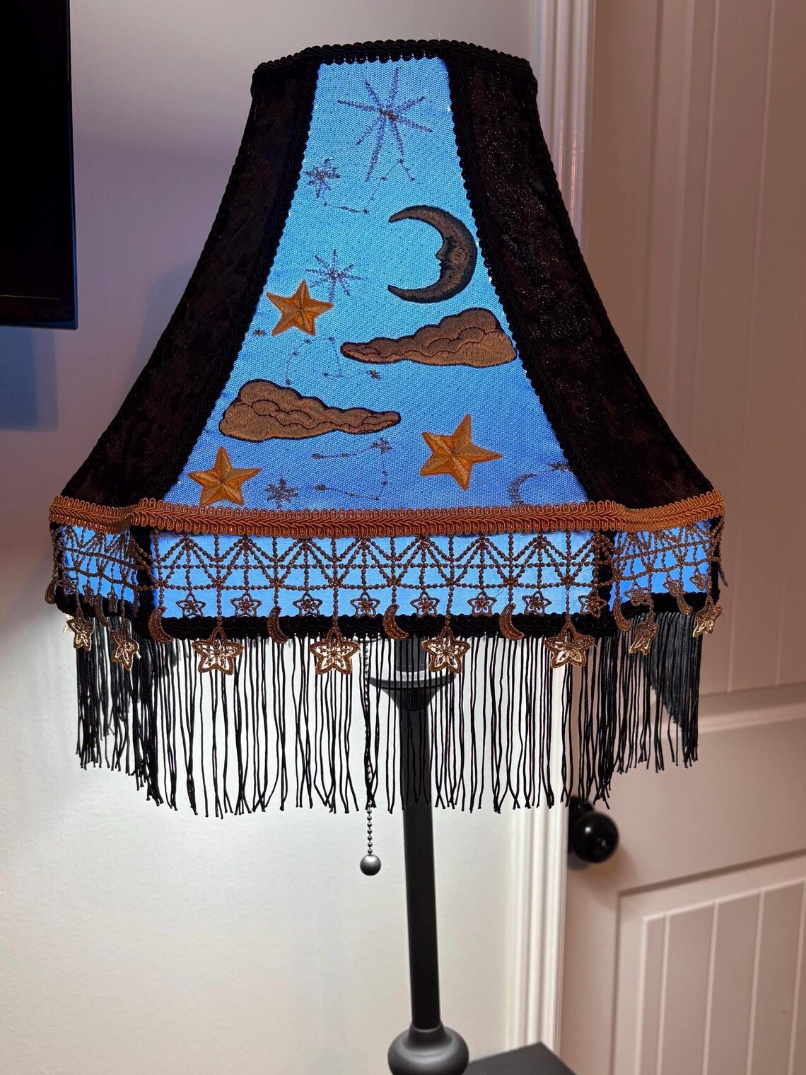 Custom Luxury Gothic Lampshade | Handmade Dark Elegance for Dramatic ...