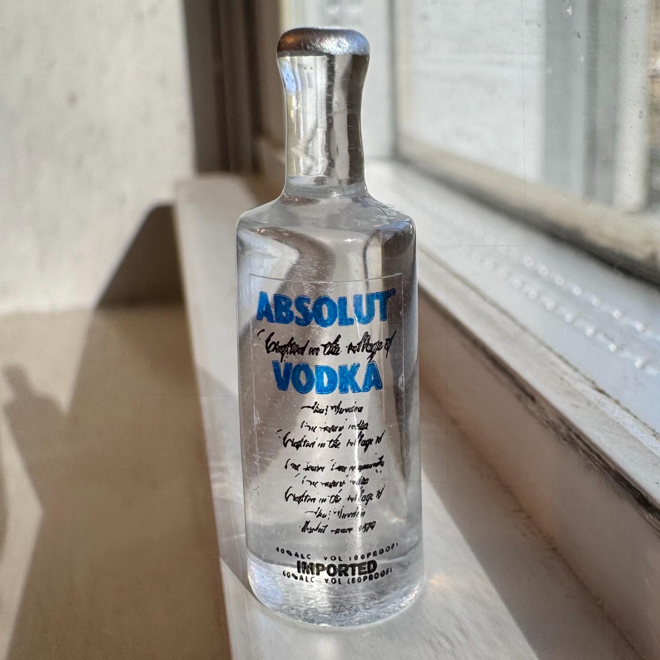 Mini Bottle of Absolut Vodka • Small Miniature Resin Swedish Absolut ...