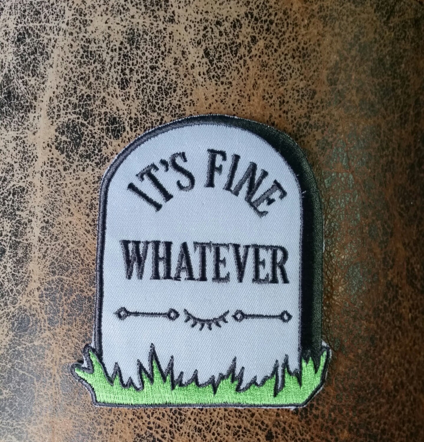 IT'S FINE, WHATEVER Embroidered Iron-on Patch - Etsy