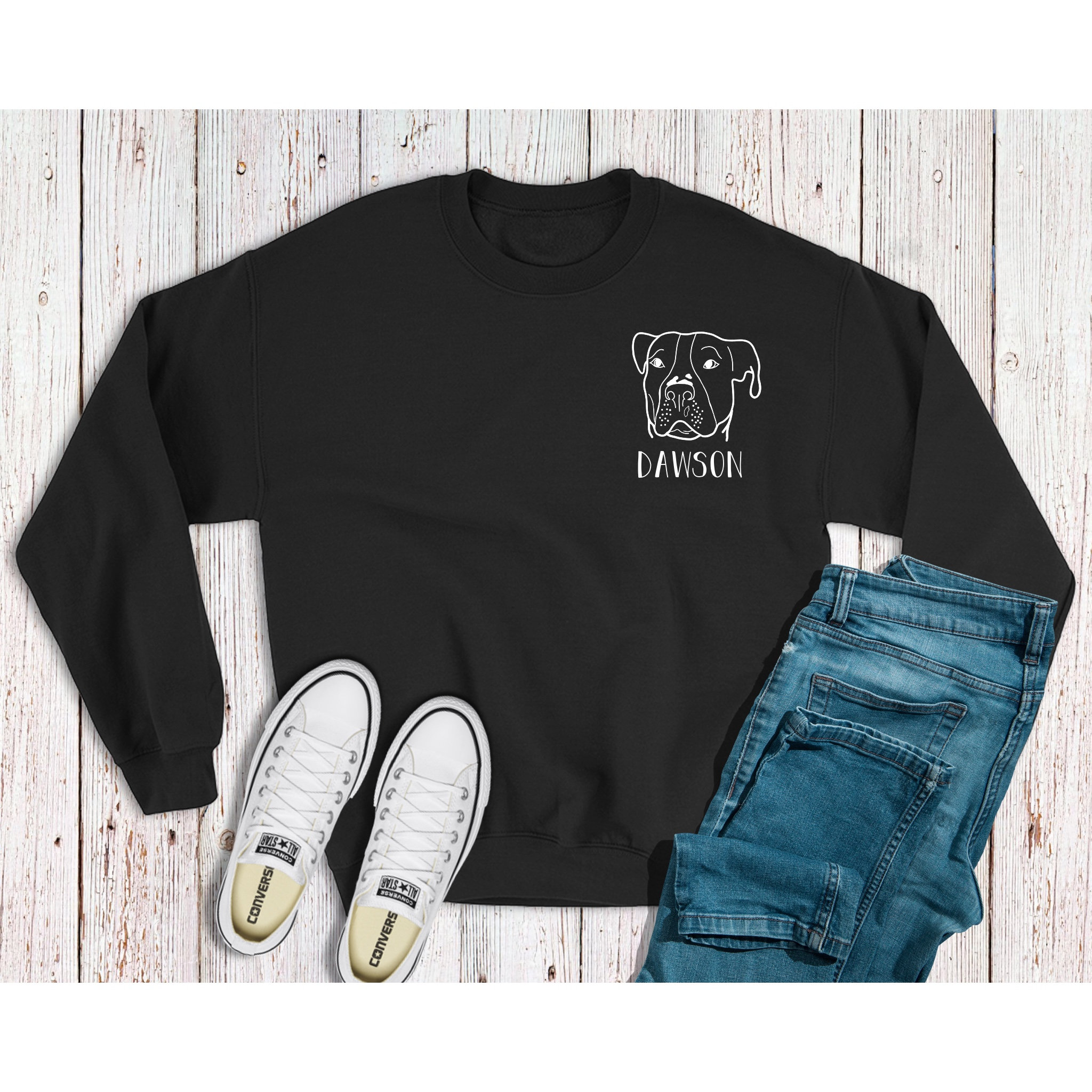 Personalized Dog Crew Neck - Etsy