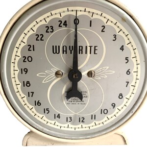 Vintage HANSON WAY-RITE Scale in Cream White and Teal Green Vintage ...