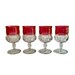 Vintage KINGS CROWN RUBY Flash Thumbprint Wine Glasses Set of 4 - Etsy