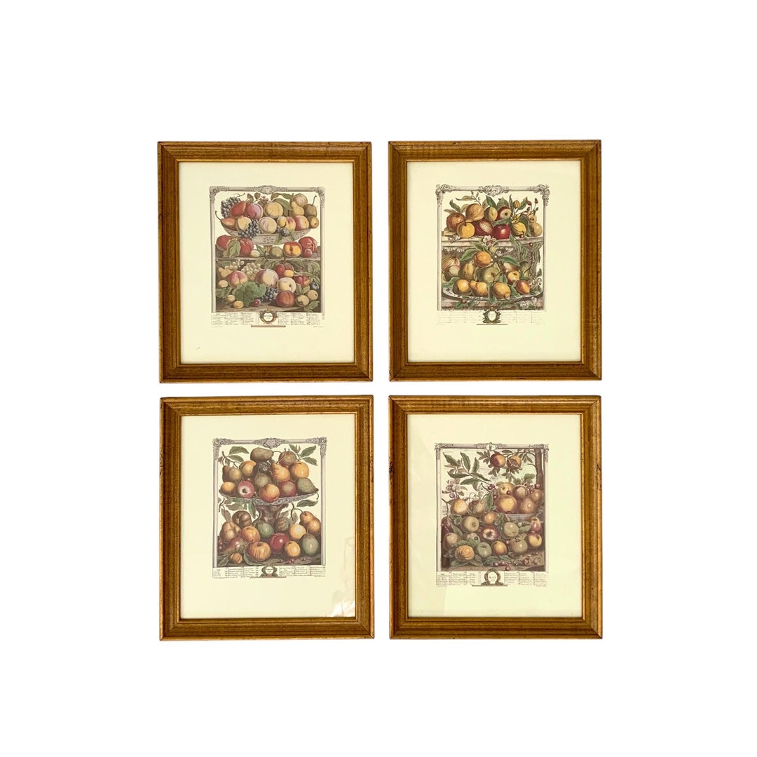 Vintage ROBERT FURBER "12 Months of Fruits" | Set of 4 - Etsy