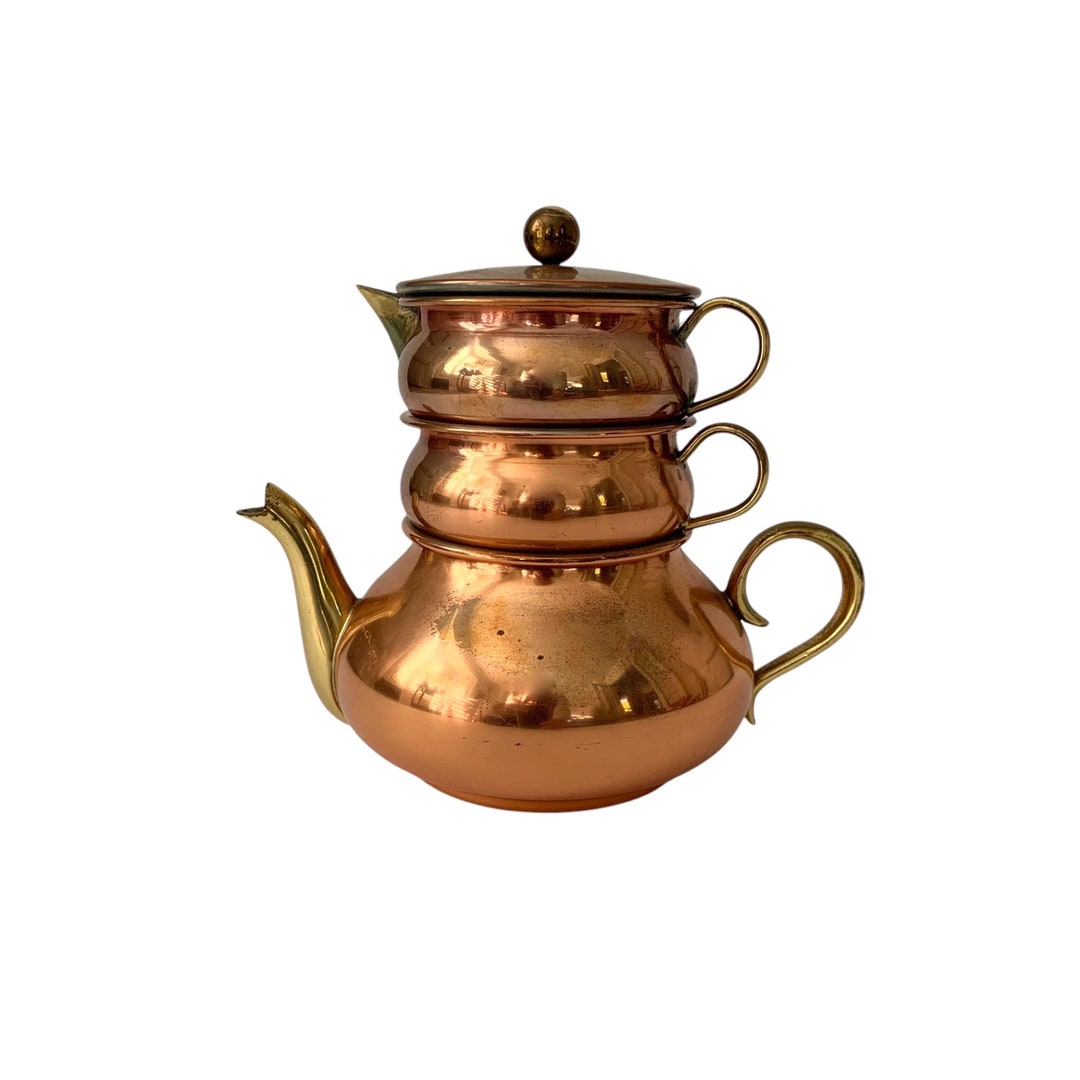 Vintage TAGUS Copper Tea Set | Made in Portugal - Etsy