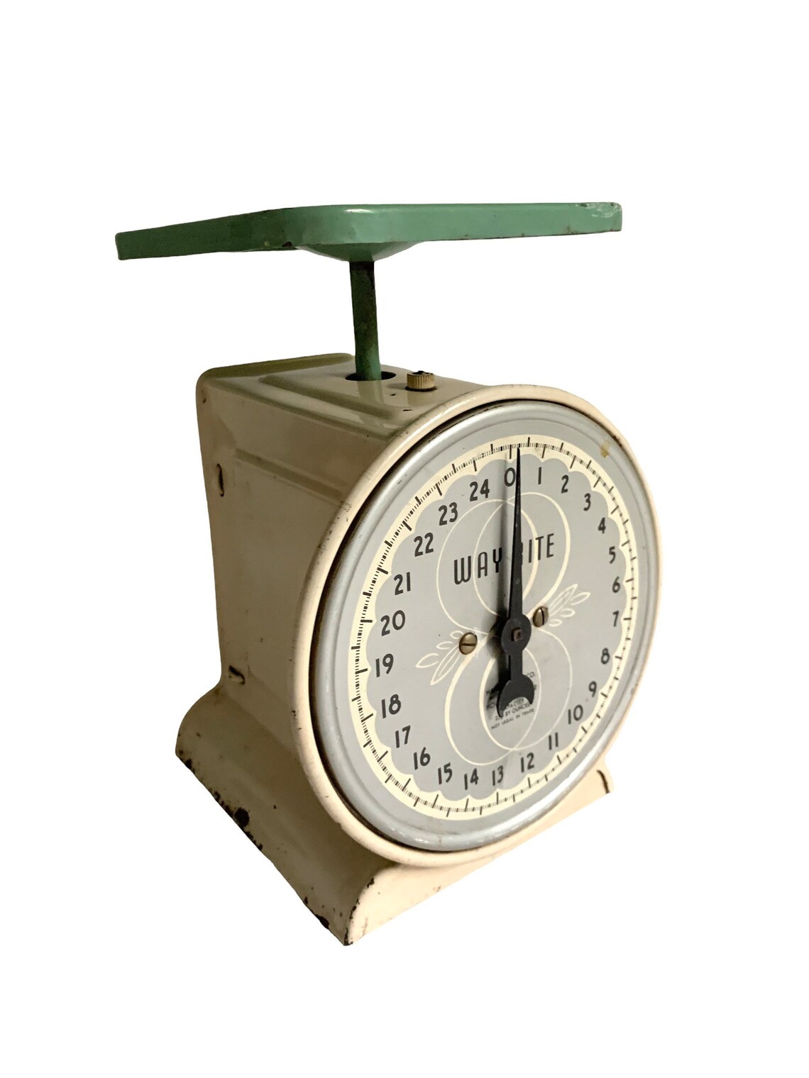 Vintage HANSON WAY-RITE Scale in Cream White and Teal Green - Etsy