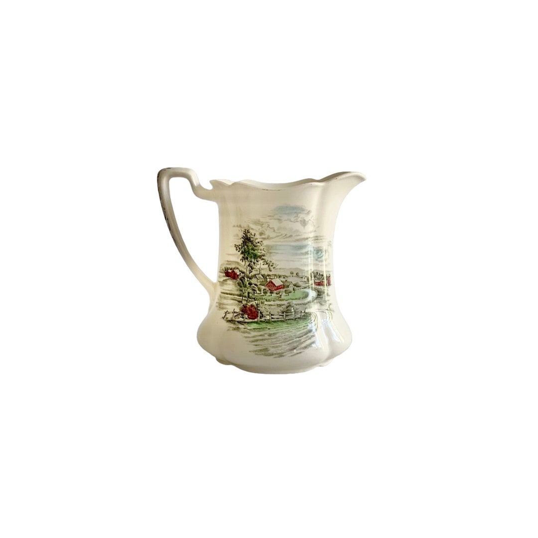 Vintage Johnson Bros the Road Home Pitcher - Etsy