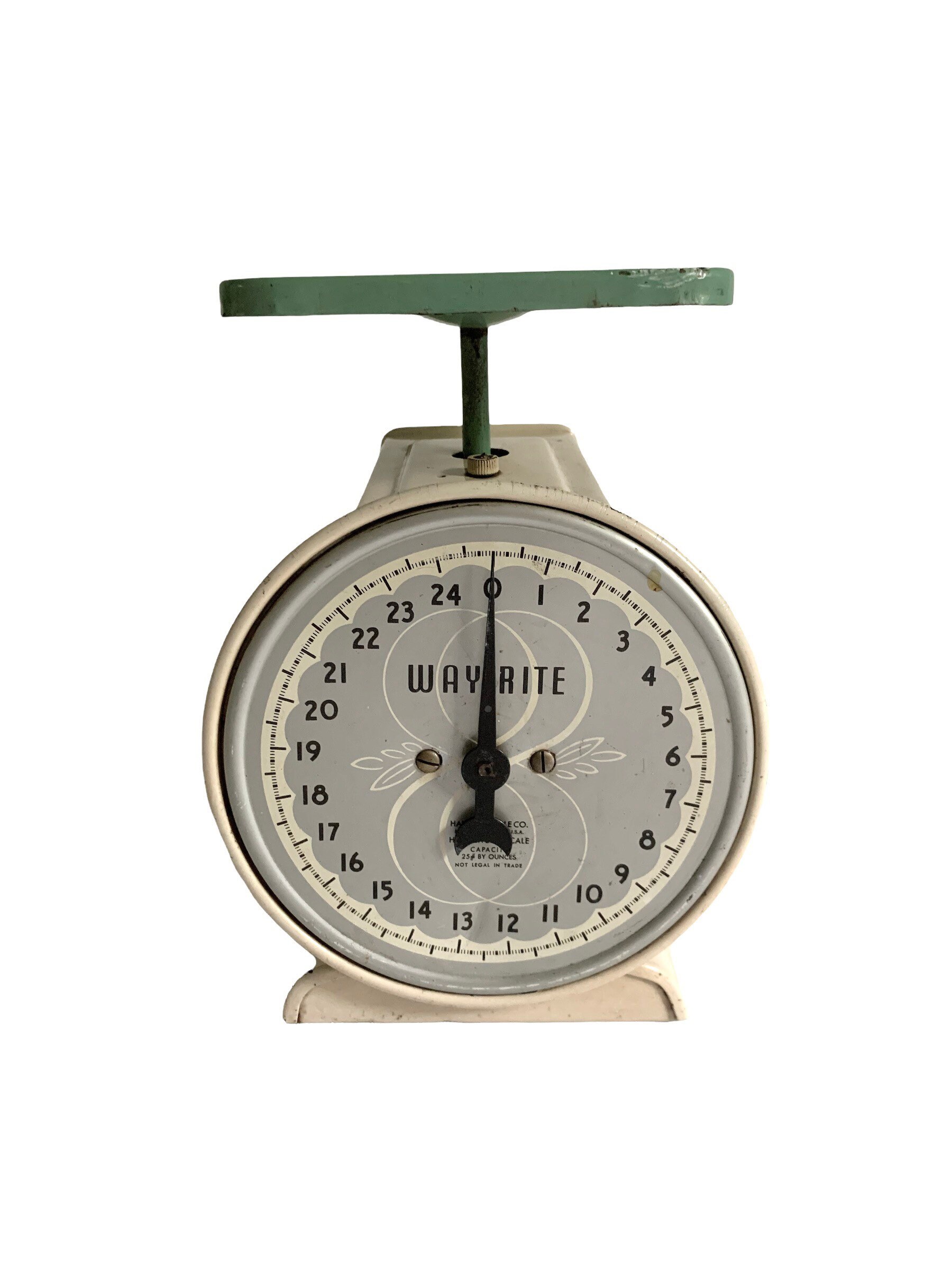 Vintage HANSON WAY-RITE Scale in Cream White and Teal Green - Etsy