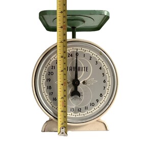 Vintage HANSON WAY-RITE Scale in Cream White and Teal Green Vintage ...