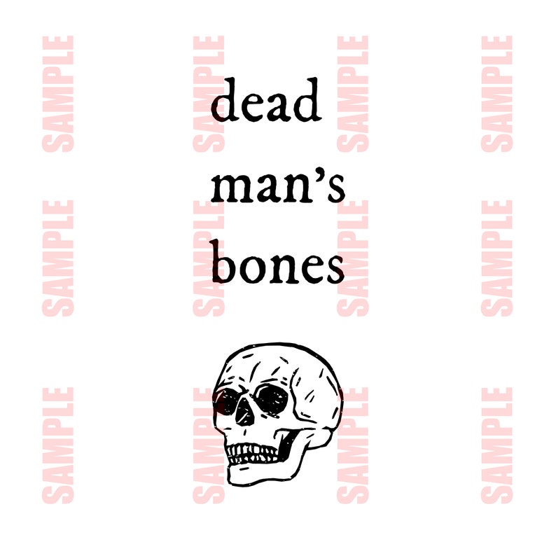 Dead Man's Bones Digital Download Svg Skeleton Halloween Wall Art ...
