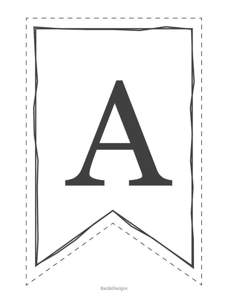 Letras de pancarta imprimibles en mayúsculas y letras grandes del ...