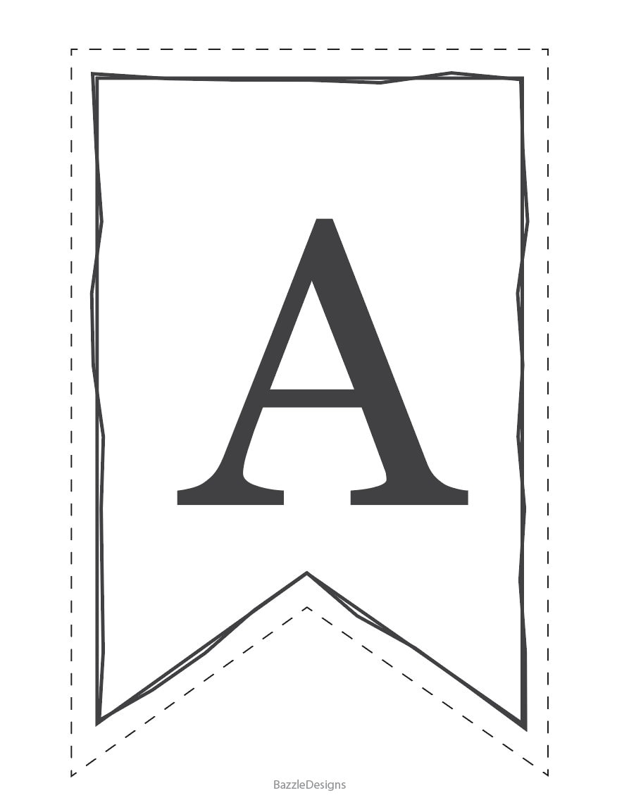 Large All CAPS Printable Banner Letters Alphabet A-Z - Etsy