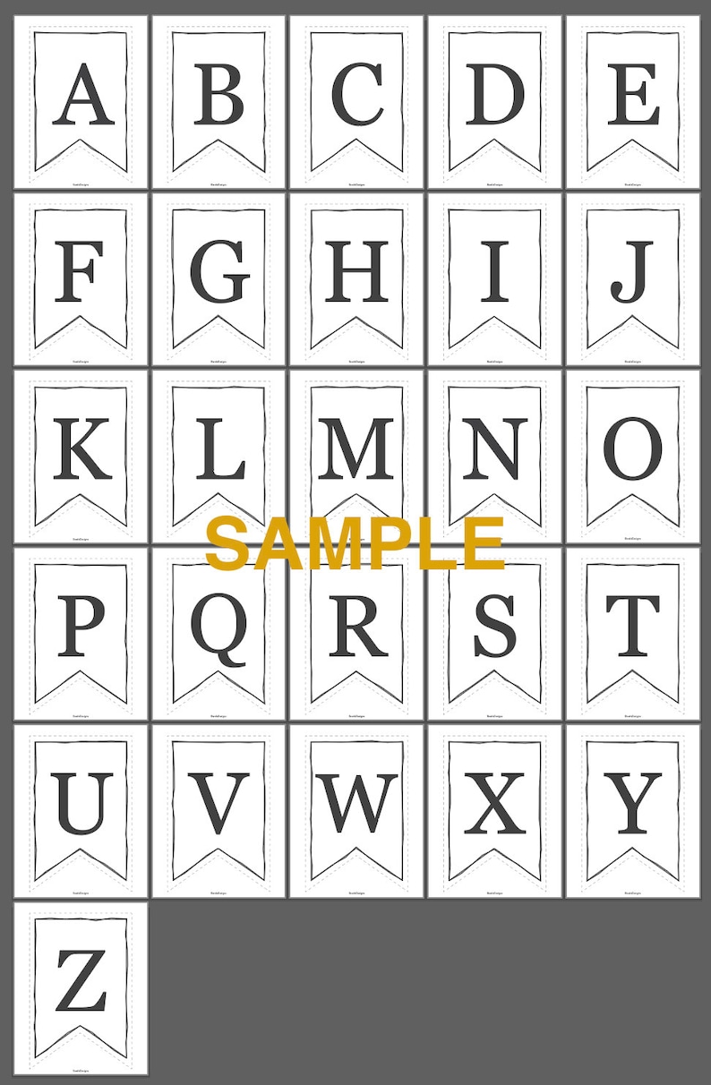 Letras de pancarta imprimibles en mayúsculas y letras grandes del ...