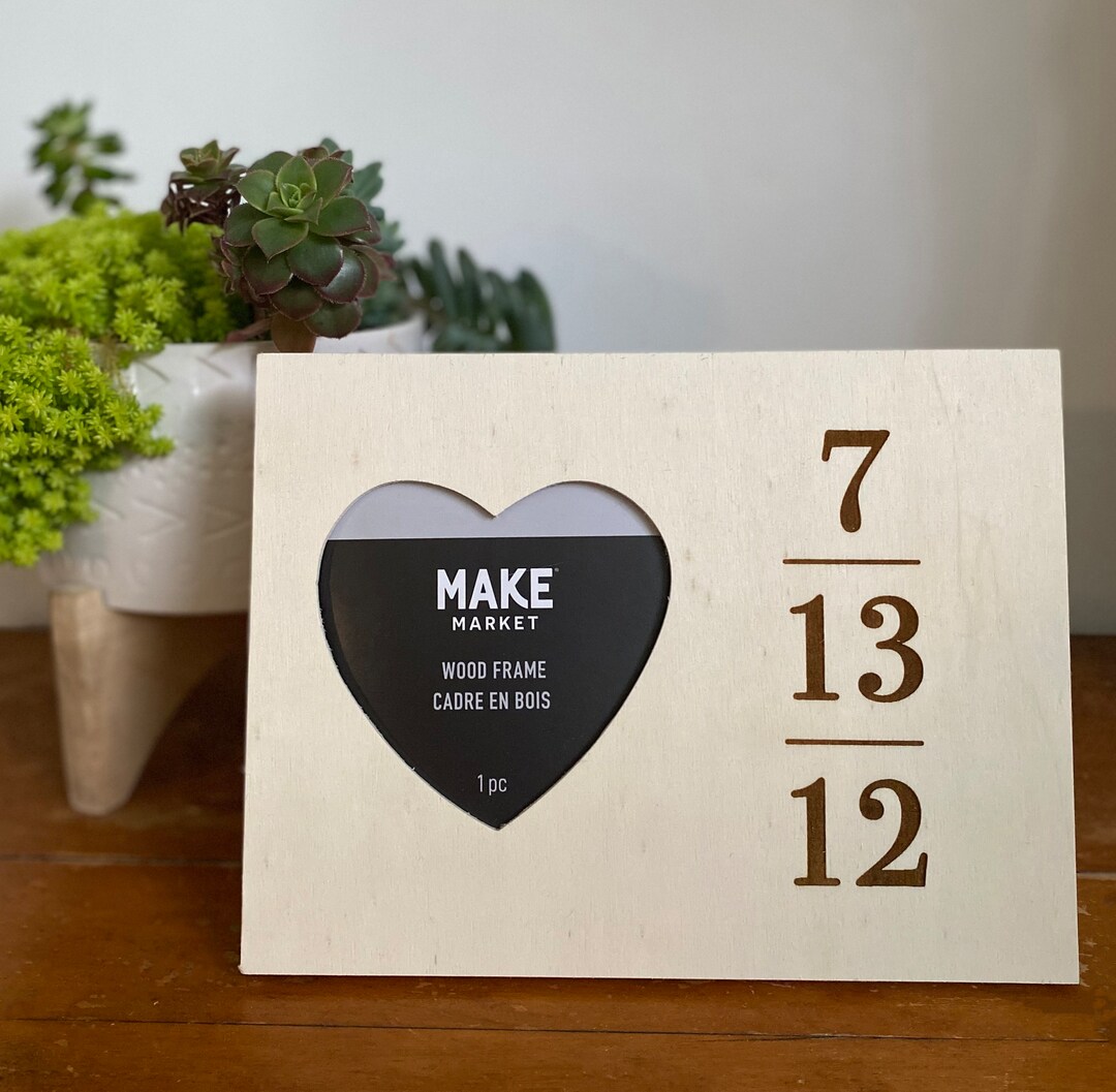 Special Date, Wedding Date Wood Frame Personalized, Wedding Day Gift ...